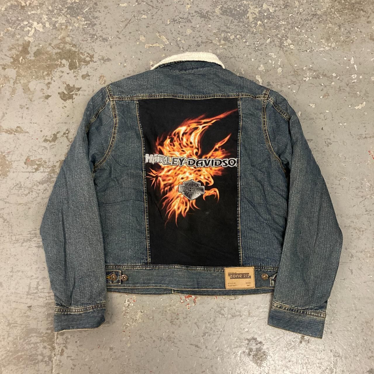 Vintage Harley Davidson Rework Denim Jacket - Women's… - Gem