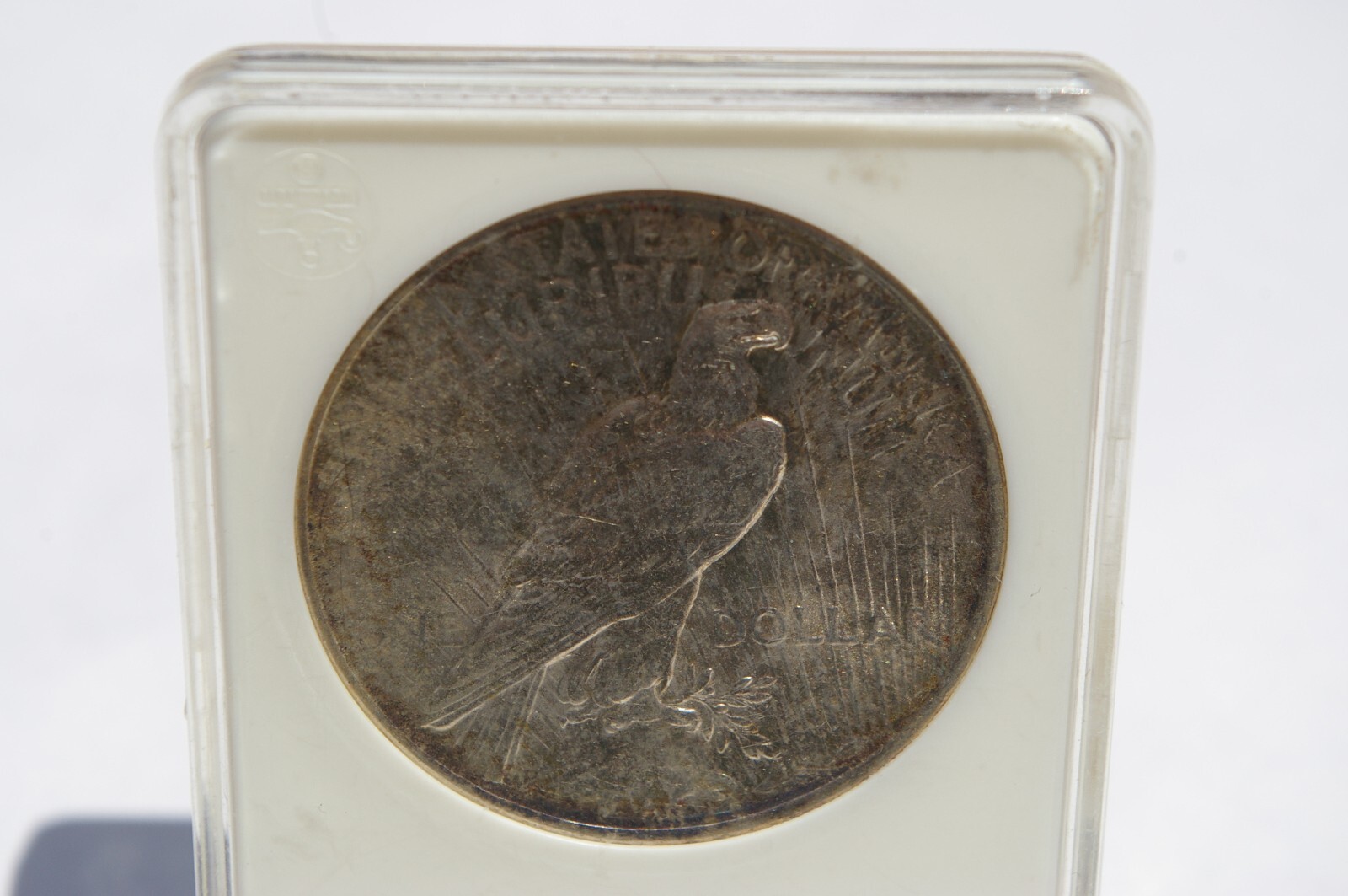 NEW PICS! 1922 AU50 Rev GOLD HOLIGRAM Old Soap Box Holder ANACS Peace ...