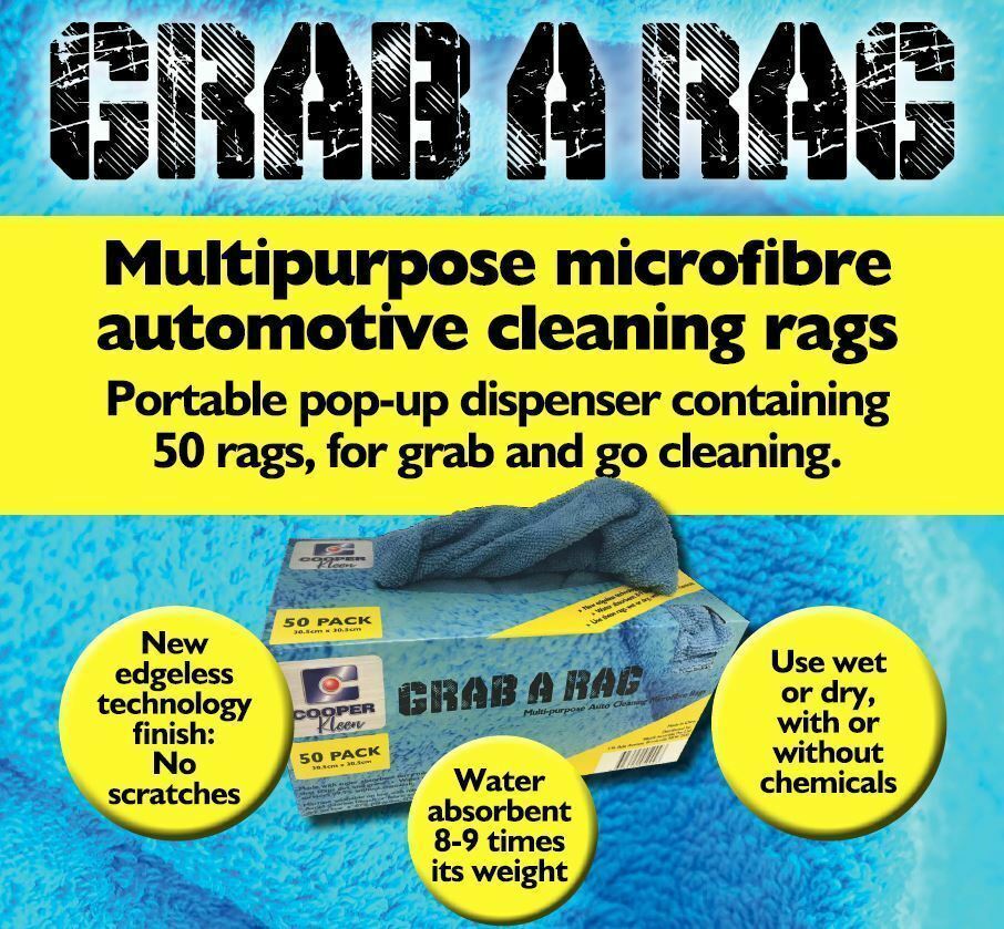Grab A Rag Industrial Strength Microfibre Cleaning Rags Wet Dry 50 Pack ...