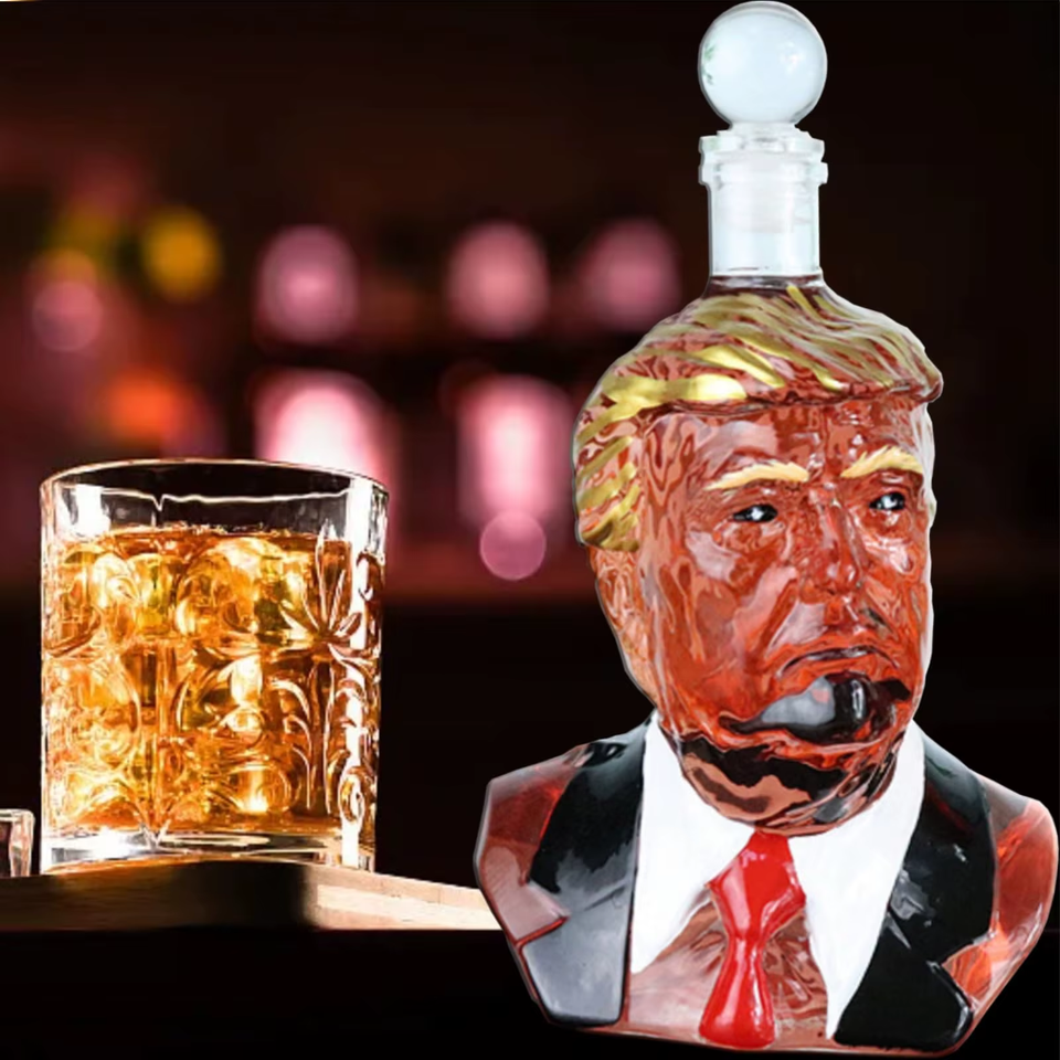 Trump Whiskey Bottle, New Unique Glass Decanter for Wine and Whiskey ...