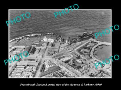 OLD 6 X 4 HISTORIC PHOTO OF FRASERBURGH SCOTLAND AERIAL VIEW OF THE ...