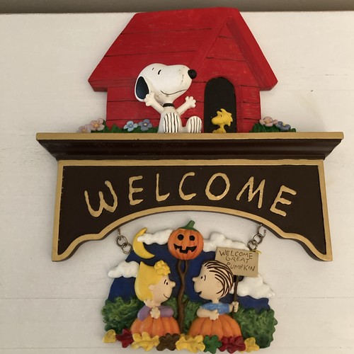 Danbury Mint Peanuts Welcome sign With Charlie Brown | eBay