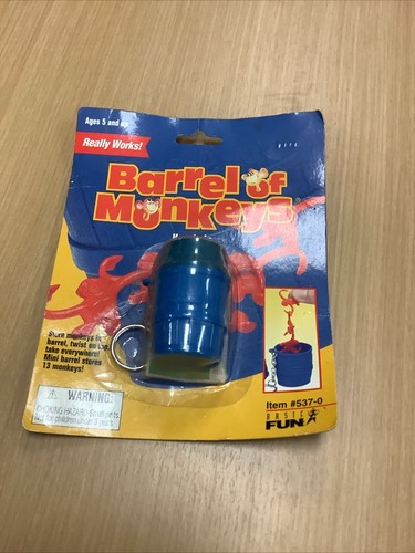 1998 Hasbro Milton Bradley Basic Fun Barrel Of Monkeys Keychain New In ...