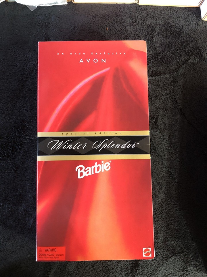 NEW Winter Splendor Barbie Special Edition Avon Exclusive 1998 Mattel ...