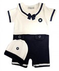 Baby Boys Romper Sailor Style Nautical Navy 0-3-6-9 Months Visara ...