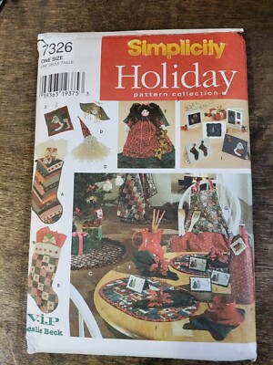 Simplicity Holiday Sewing Pattern #7326 Christmas Stocking Tree Skirt ...