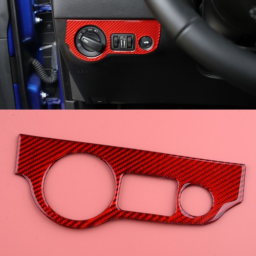 Red Headlight Switch Cover Trim Sticker Fit For Dodge Challenger 2015 ...