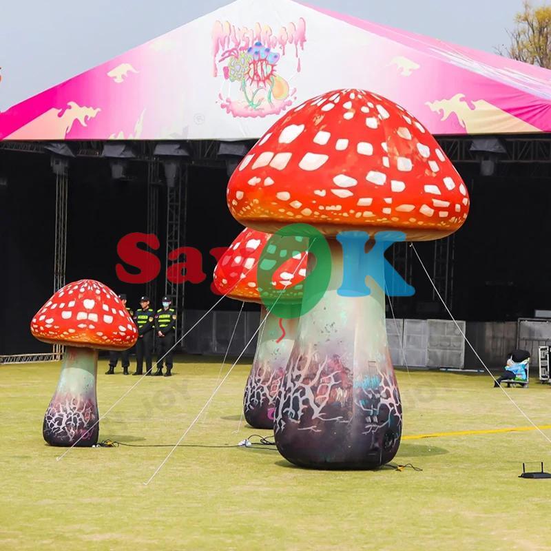 Giant Inflatable Mushroom Party Stage Lifelike Mushrooms Props ...