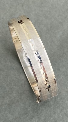 Vintage 1968 Sterling Silver Hinged Bangle. Monomil. 30g. | eBay UK