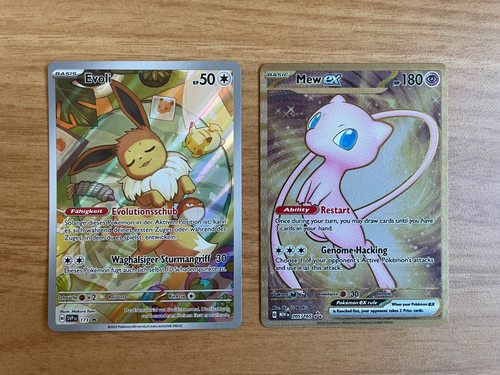 Pokémon Promos Evoli & Mew Prismatische 151 UPC Promo Metal Mint Top ...