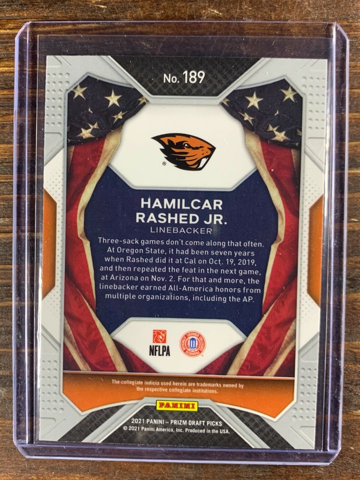 Hamilcar Rashed Jr Football Rookie Card #189 Panini Prizm New York Jets ...