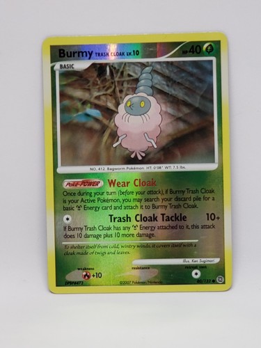 Burmy Trash Cloak Reverse Holo 80/132 Secret Wonders LIGHT PLAY Pokemon ...