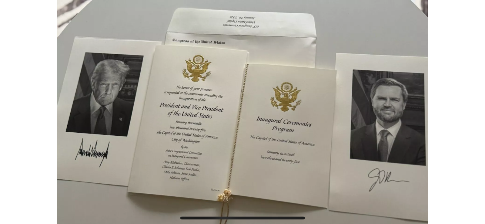 2025 Official TRUMP Inauguration Invite Program VERY RARE MAGA | eBay