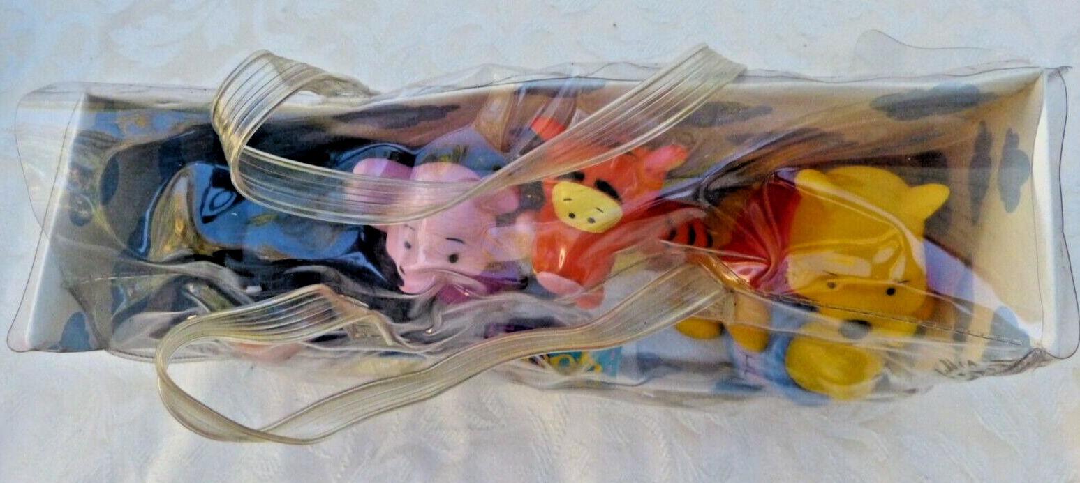 DISNEY STORE POOH BEAR NEW "INFANT SQUEEZE TOY SET" (4) -A.A.MILNE & E ...