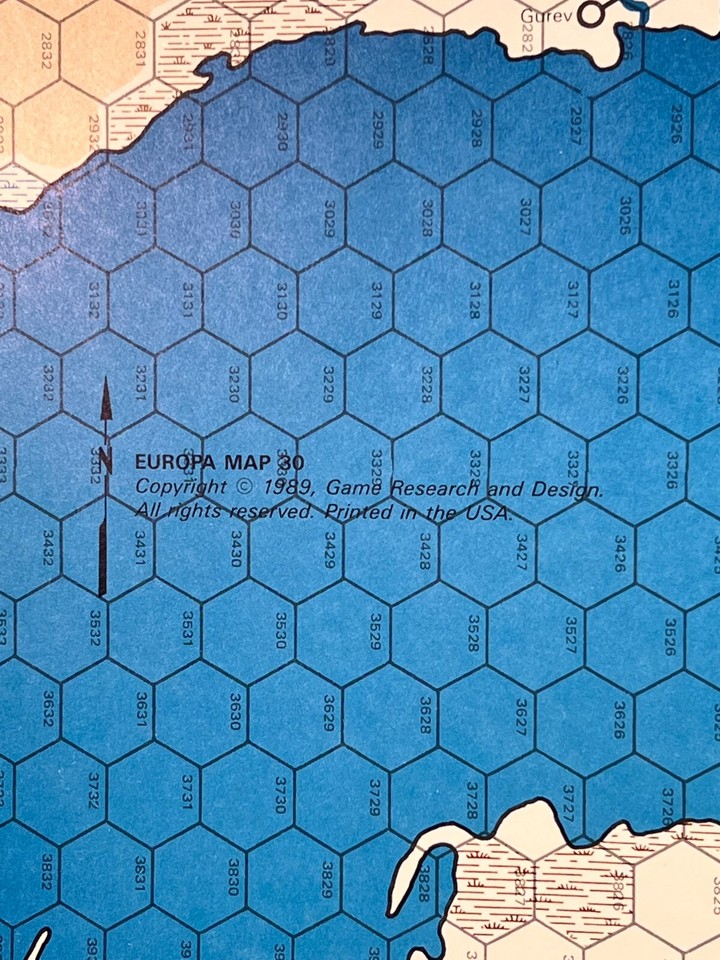 1989 GDW WAR GAME EUROPA MAP #30 | eBay