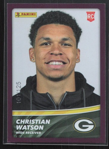 2022 Panini Sticker & Card Christian Watson Purple Rookie #101/125 ...