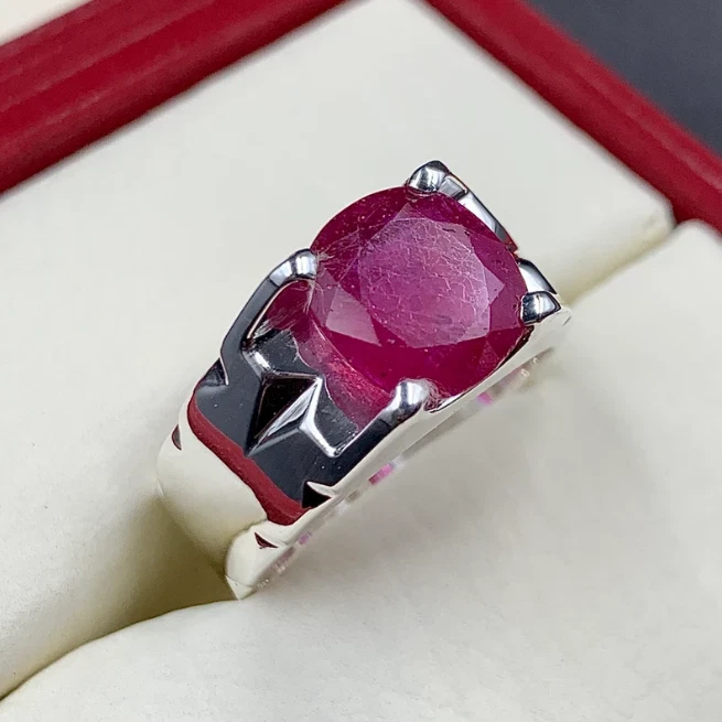 Silver Ruby Rings For Men