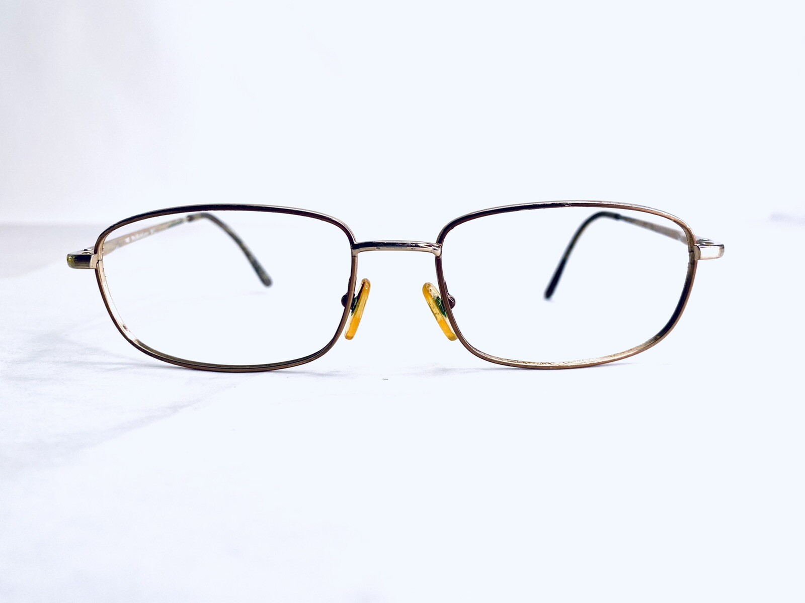 Vtg Polo Ralph Lauren Rectangular Eyeglasses Gold Metal Italy 1852 N60 ...
