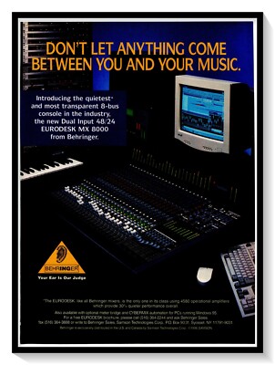 Behringer Eurodesk MX8000 Mixer Print Ad Vintage 1997 Magazine ...