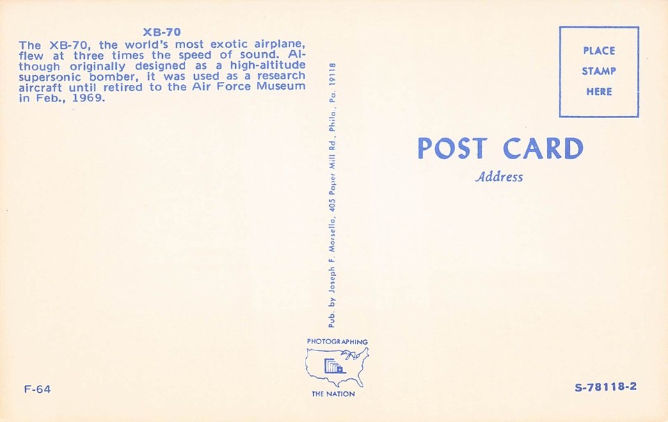 North American XB-70 Valkyrie Aviation Air Force USAF Vtg Military ...