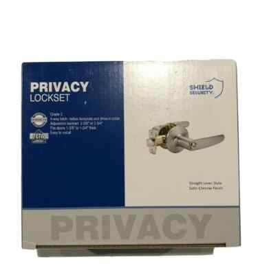 NEW Shield Security Privacy Lockset Satin Nickel Finish, Wave Lever ...