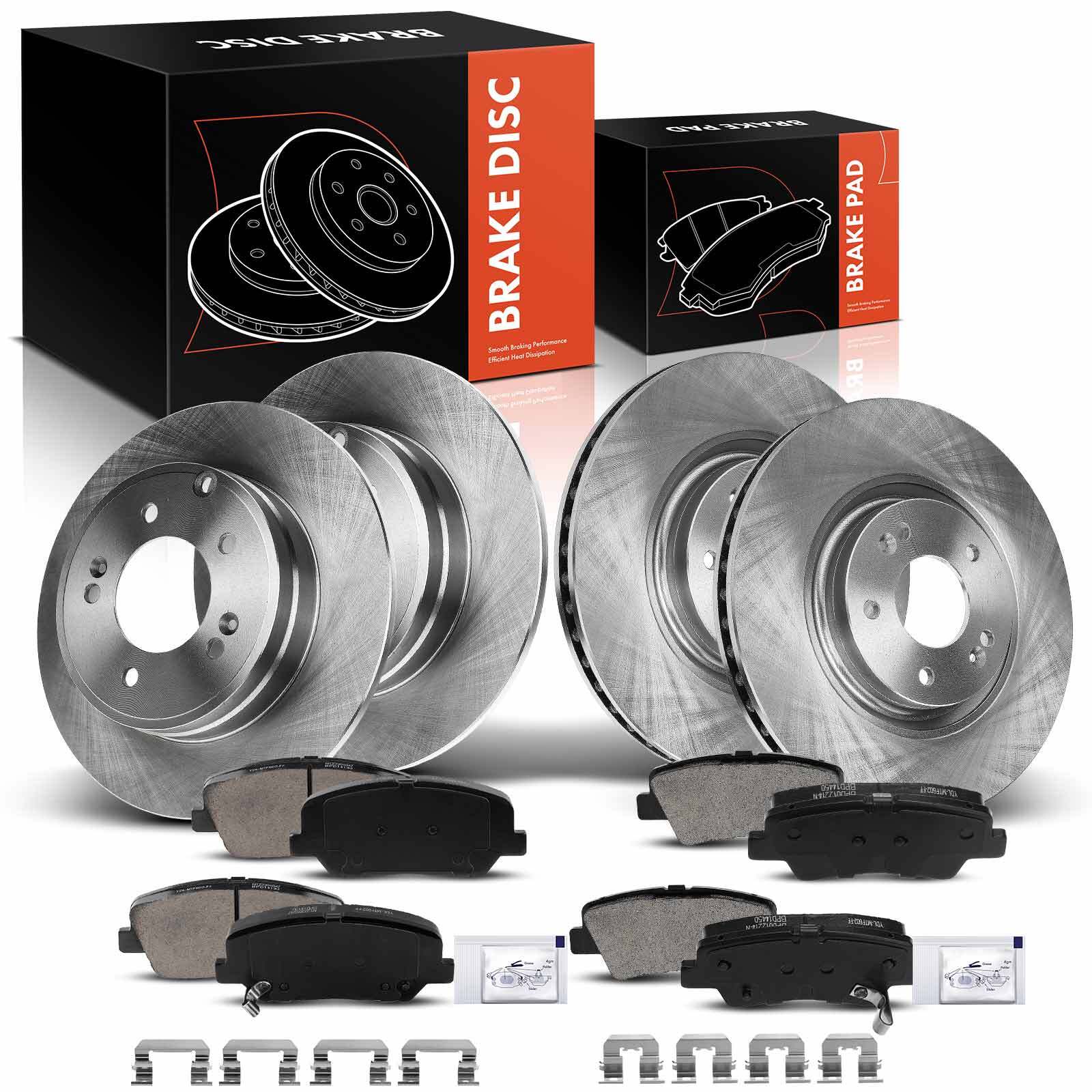 New Disc Rotors & Brake Pad for Kia Optima 2014-2015 L4 2.0L Front ...