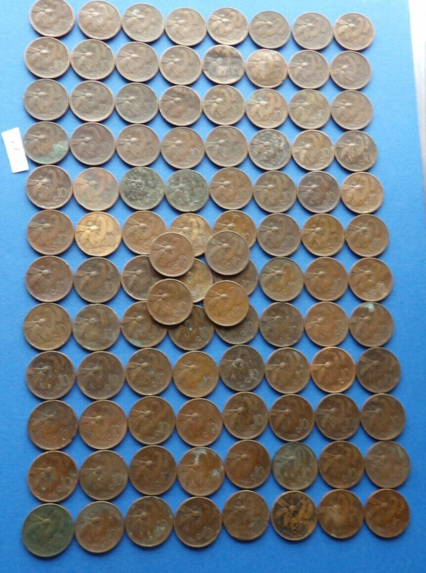 Italy 10 Centesimi 1920 - 1937 100 pcs KM#60 Ten Cents coin Honey Bee ...
