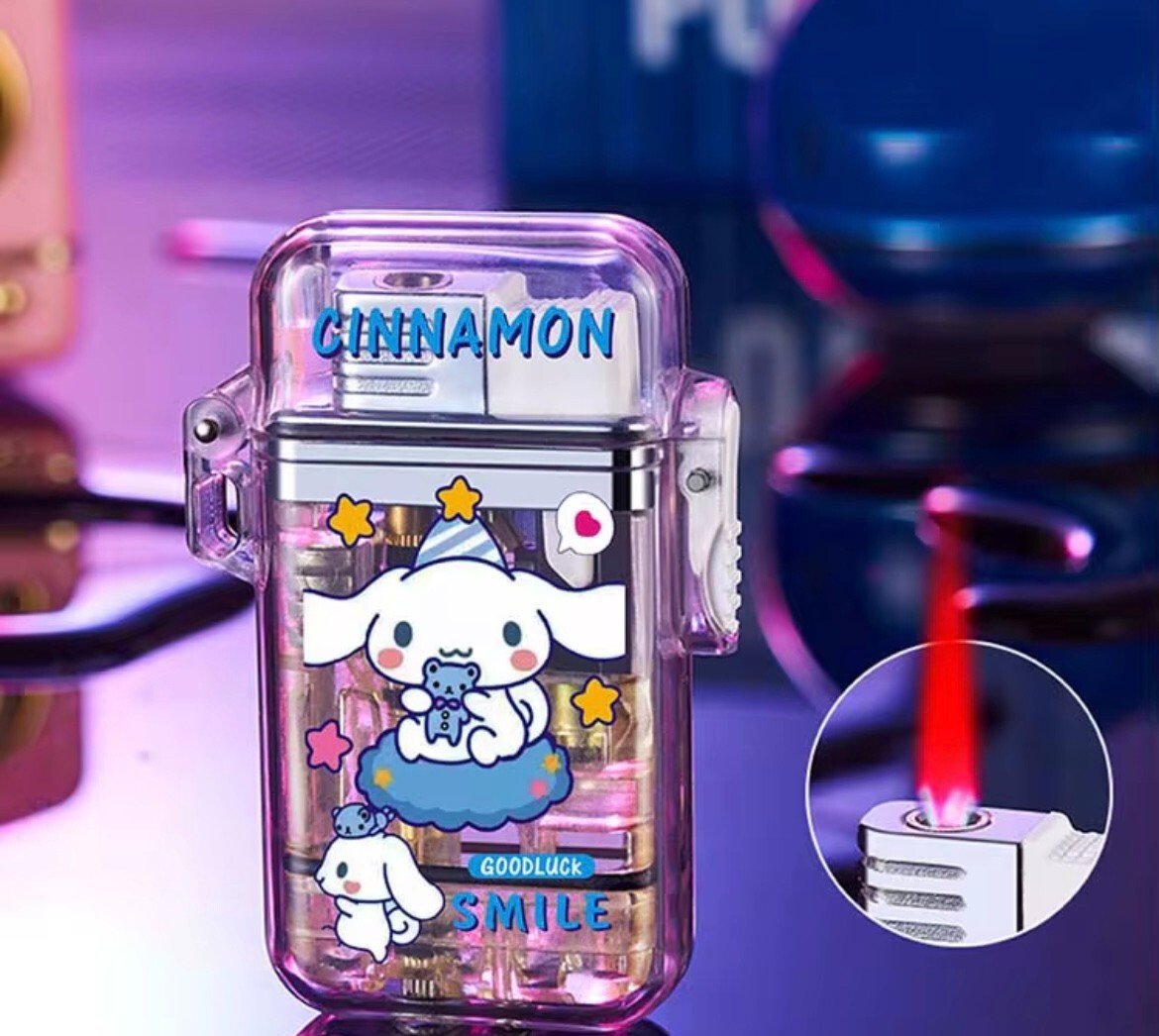 Flashing Lights Hello Kitty Lighter Clear Kuromi My Melody Cinnamon ...