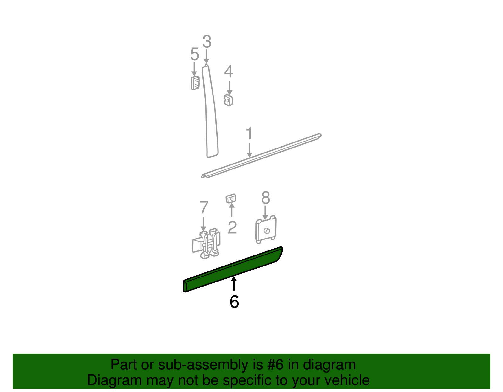 Genuine+Mercedes-Benz+Body+Side+Molding+211-690-13-62-9999 for sale ...