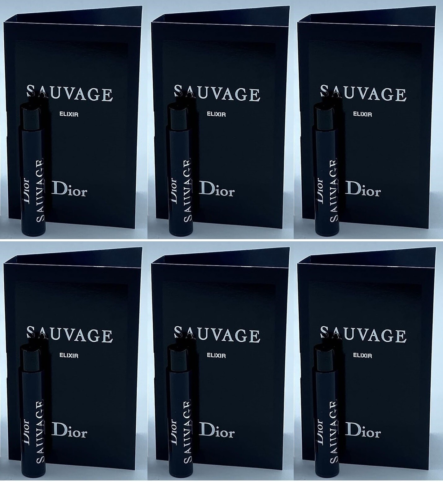 6 Samples Vial SAUVAGE ELIXIR by CHRISTIAN DIOR for Men 0.03 oz PARFUM ...