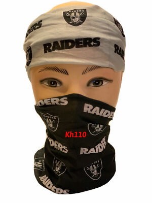 NFL Las Vegas Raiders Face Mask Bandana Balaclava Head wear Neck Scarf ...