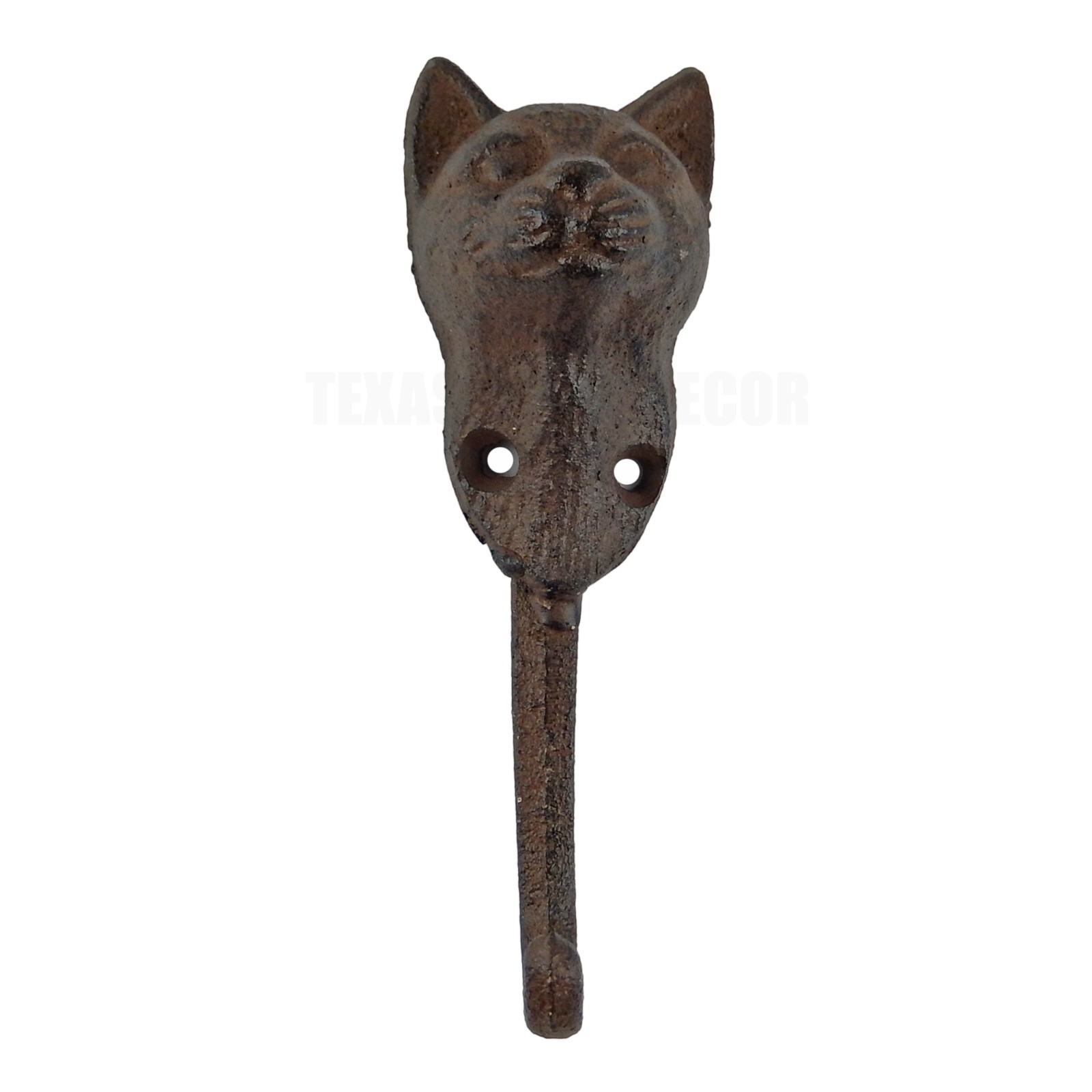 Cat Head Wall Hook Cast Iron Key Towel Coat Leash Hanger Antique Rustic ...