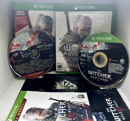 The Witcher 3: Wild Hunt XBOX One EXCELLENT w/ Manual Stickers Inserts ...