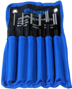 BERGEN PIN Punch set 6pc Parallel Pin Punches Metric Punch Tool Set 2 ...