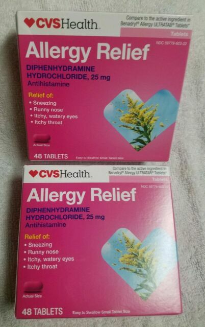 Allergy Relief CVS Health Diphenhydramine 48 Tablets for sale online | eBay