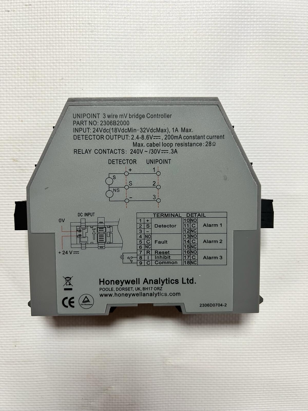 HONEYWELL UNIPOINT 3 Wire mV bridge Controller 2306B2000 | eBay