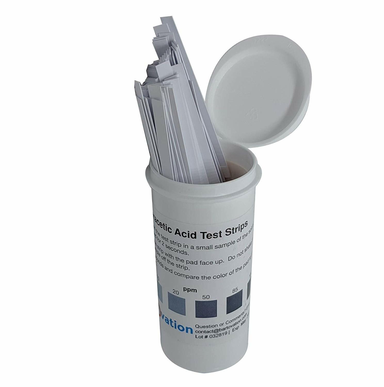 Peracetic Acid Test Strips, 0-160 ppm [Vial of 100 Strips] | eBay