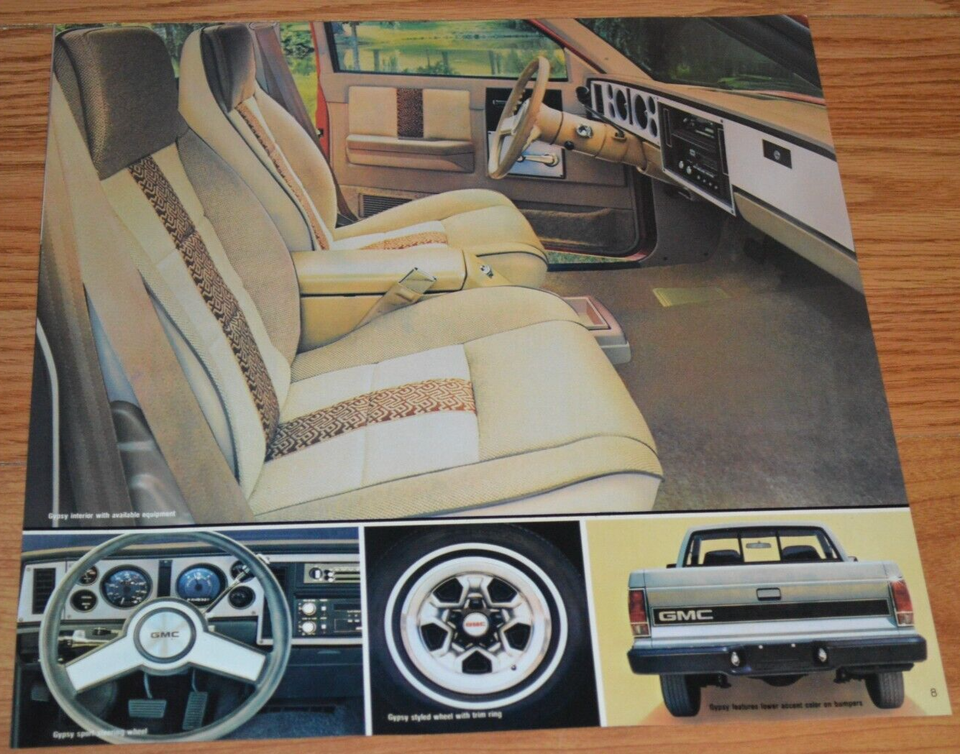 1983 GMC S15 / GYPSY INTERIOR ORIGINAL DEALER ADVERTISEMENT AD 83 ...