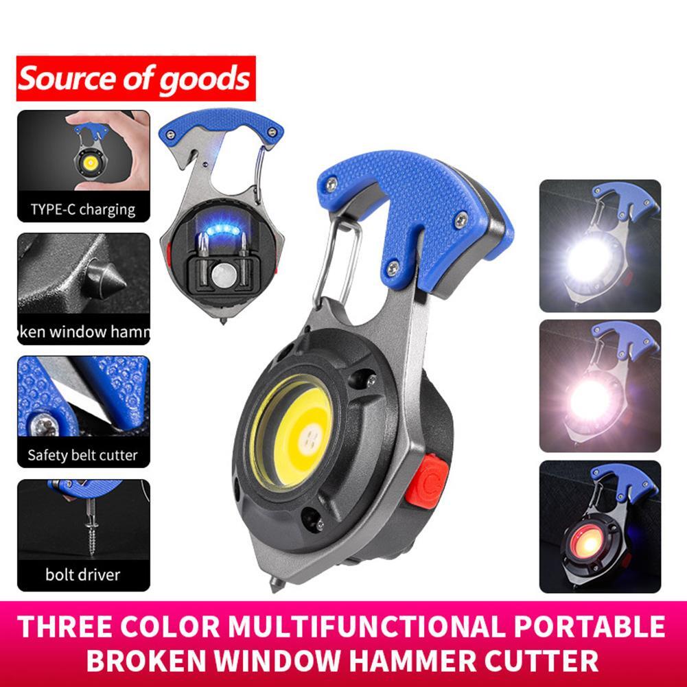 Multifunction COB LED Flashlight Camping Mini Screwdriver Keychain Lamp ...