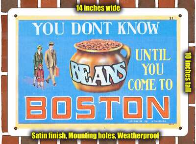 Metal Sign - Massachusetts Postcard - You Don'T Know Beans Until You ...