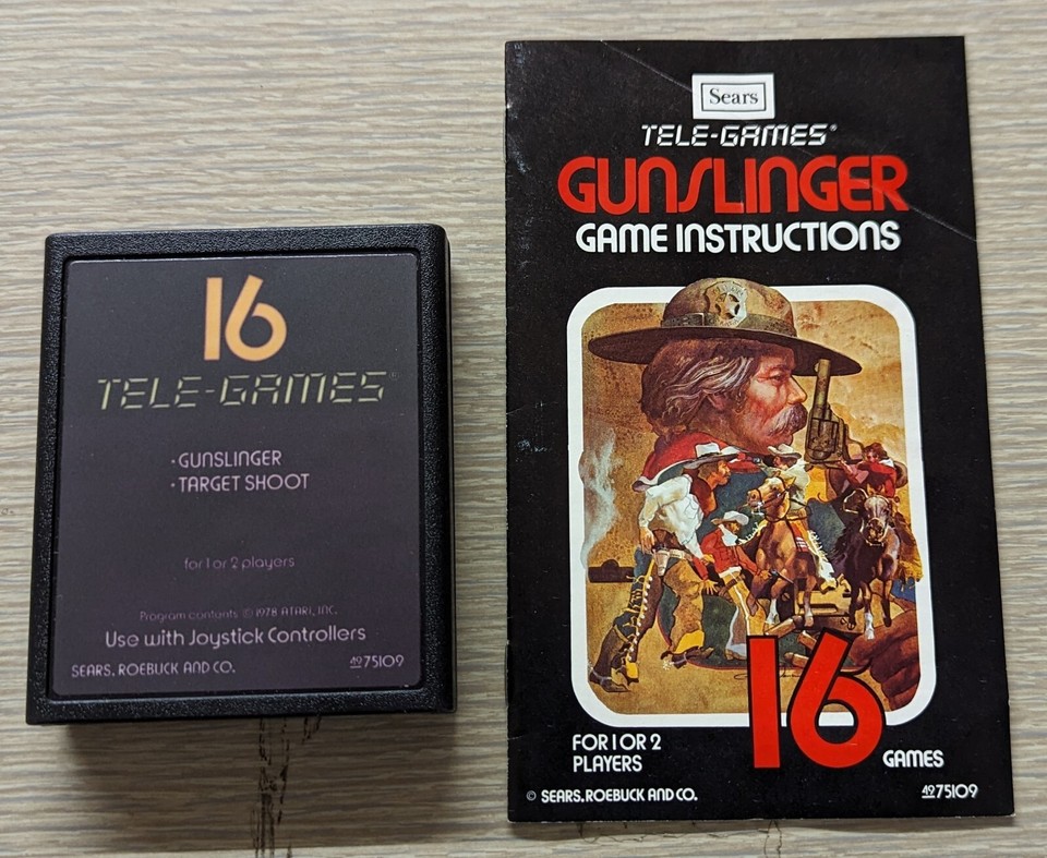 Vintage Gunslinger, Atari 2600 Complete CIB - Box & Manual | eBay