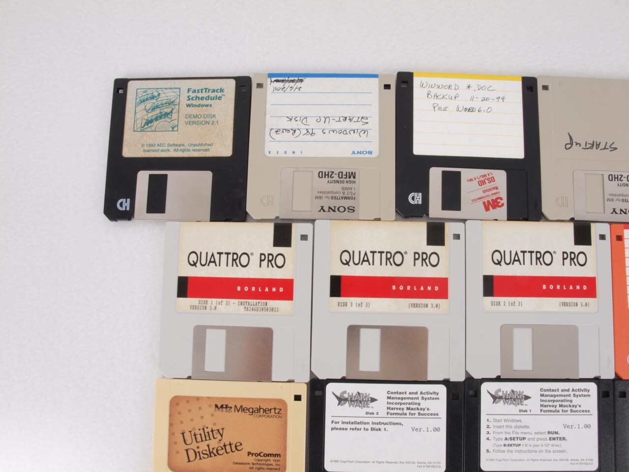 Vintage Computer Software Disks 3.5" Floppy Mixed Lot of 21 Used ...