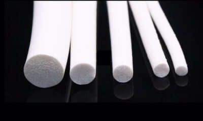 Silicone Rubber Round Sponge Line White Sealed Foam Sponge Diameter 2 ...