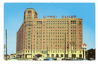 Faust Hotel Rockford Illinois Standard Oil Sign Postcard | eBay
