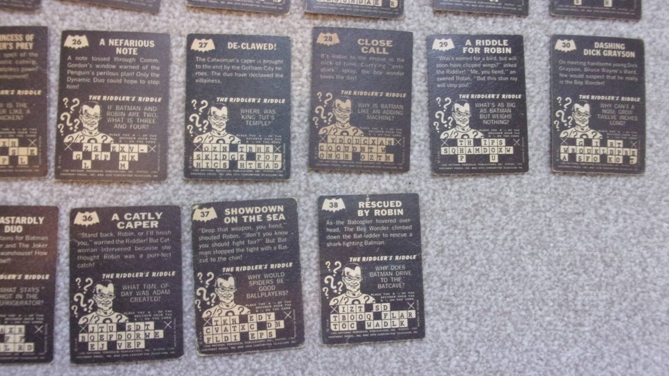 A & BC Batman Riddler’s Riddle cards (full set of 38) 1966 | eBay UK
