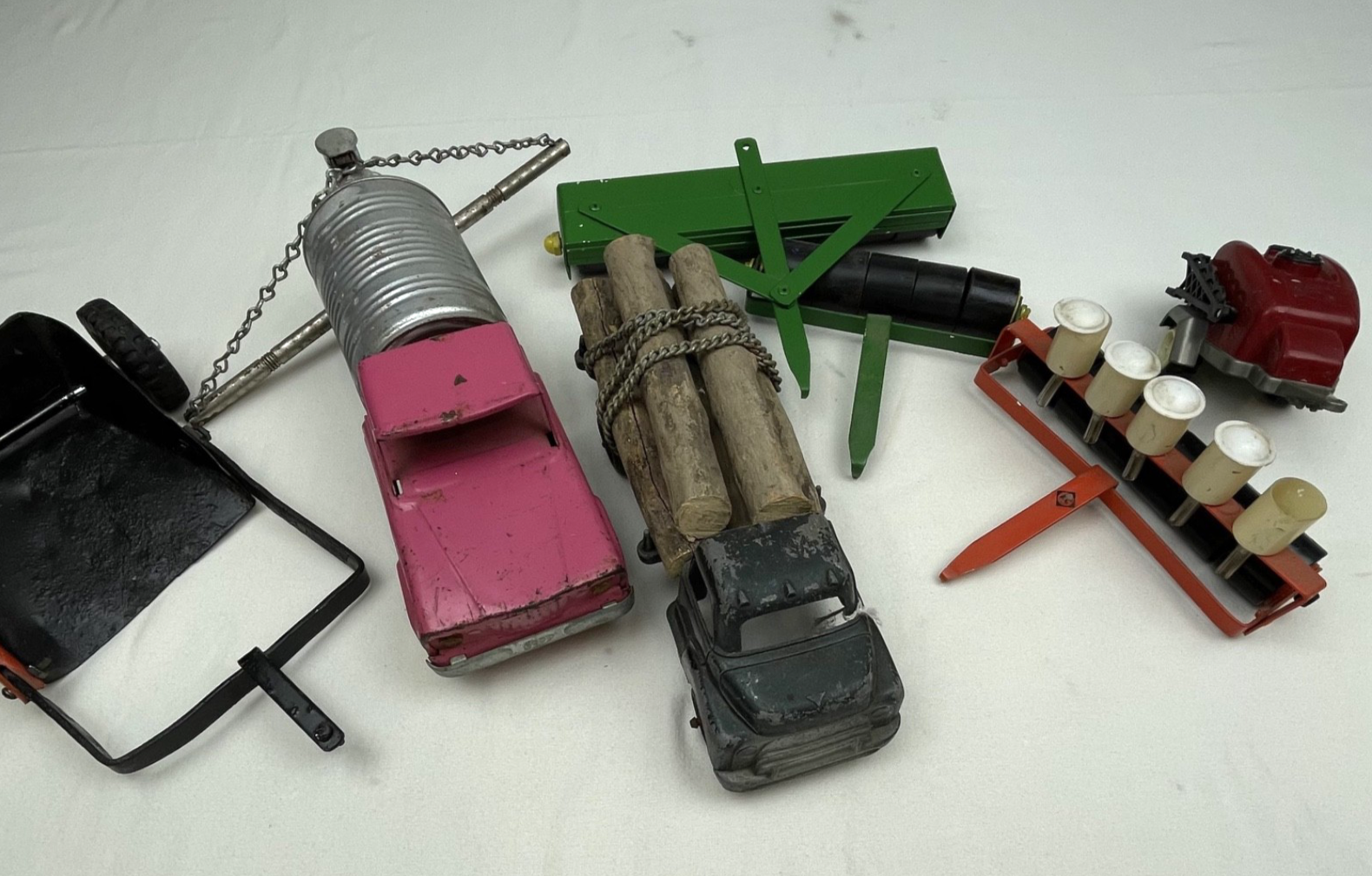 Lot of Vintage Hand Made Farm Equipment Plows Trucks ect. | eBay