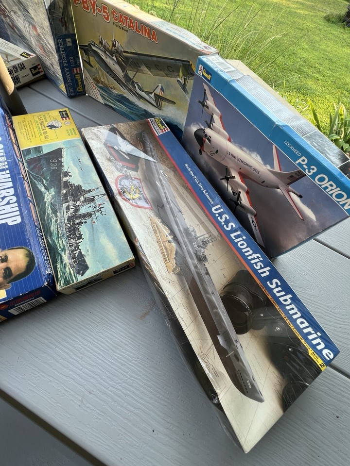 Vintage Monogram Hasegawa Testors DC-3 Neptune HMS Vanguard Invader ...