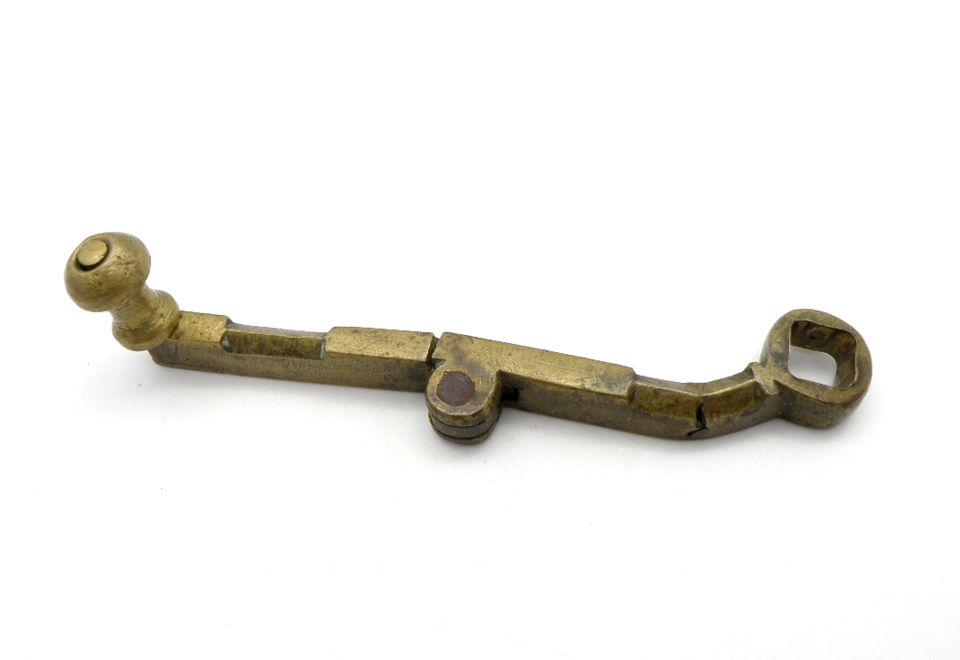 Antique Brass / Bronze Folding Open Key Crank Wrench ? Railway Train | eBay