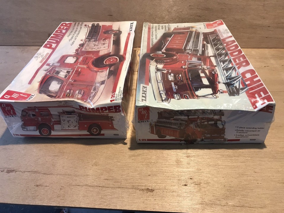 AMT ERTL 1/25 Vintage Fire Truck Ladder Chief Custom Pumper New Sealed ...