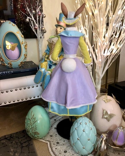 Katherines Collection Jeweled Victorian Girl Easter Bunny 35” NEW | eBay